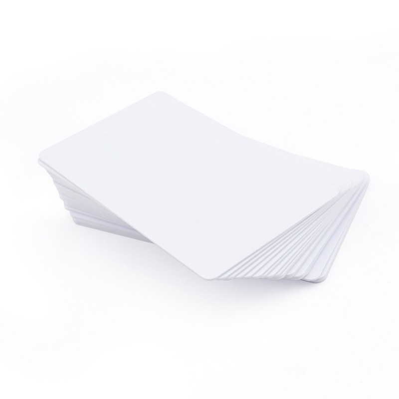 Carduri PVC printabile inkjet fata-verso albe