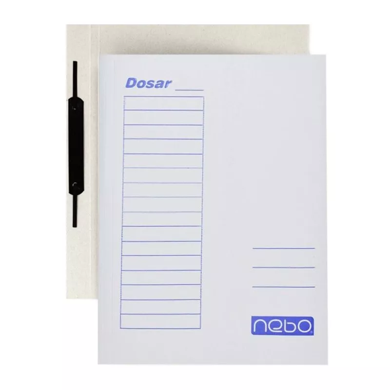 Dosar din carton alb, format A4, sina metalica