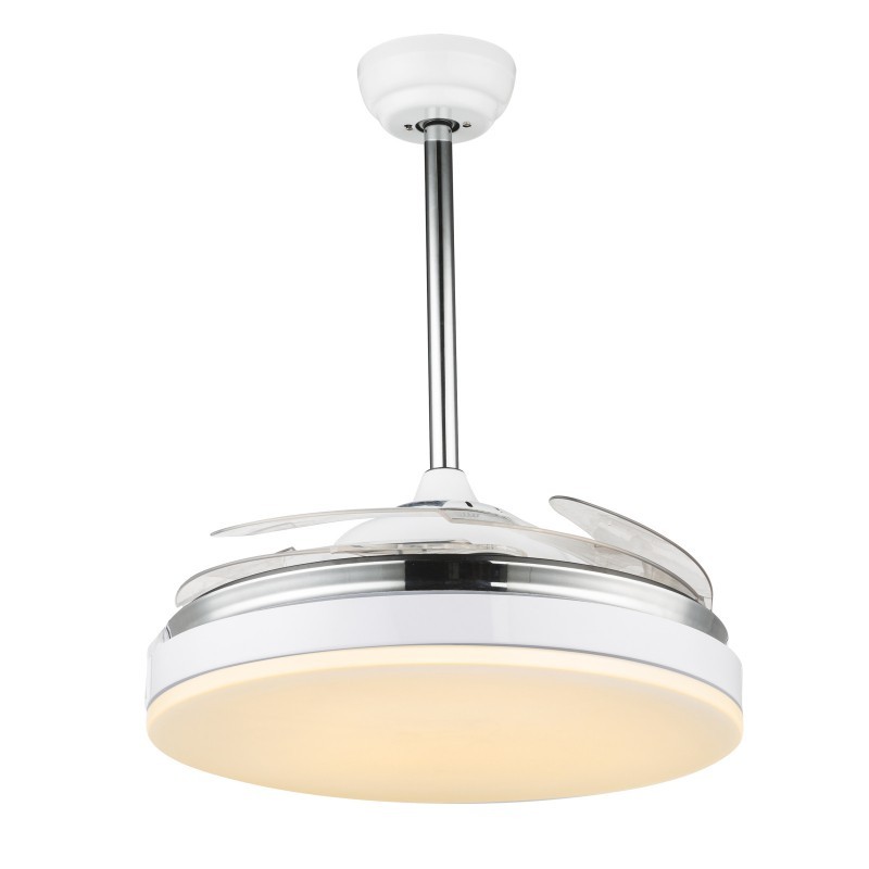 Ventilator cu lustra LED 36W, putere 68W, palete acril pliabile ...