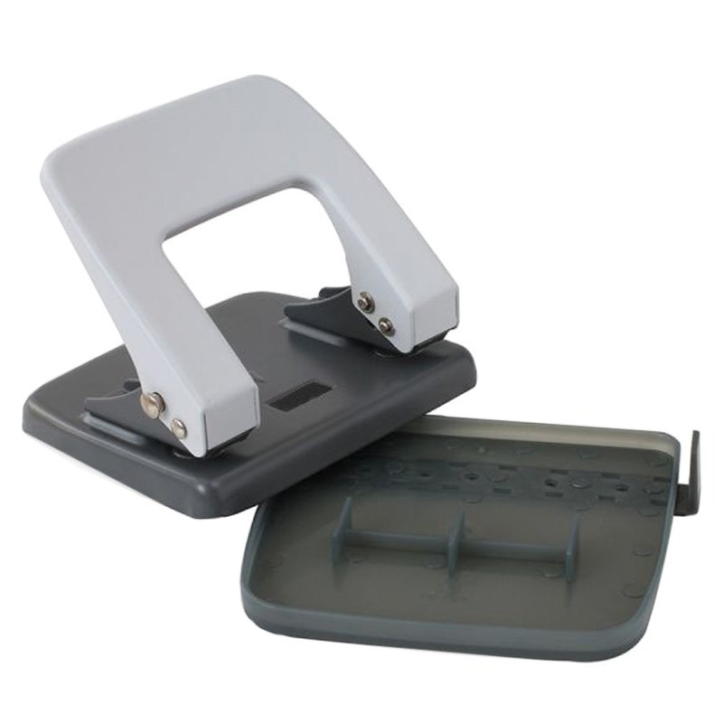 Perforator metalic 40 coli, 2 perforatii 6 mm, rigla ghidaj, heavy duty ...
