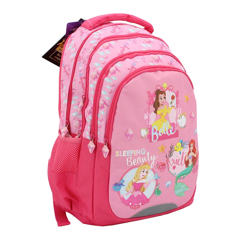 Ghiozdan clasele 1-4 pentru fetite, inaltime 46 cm, benzi reflectorizante