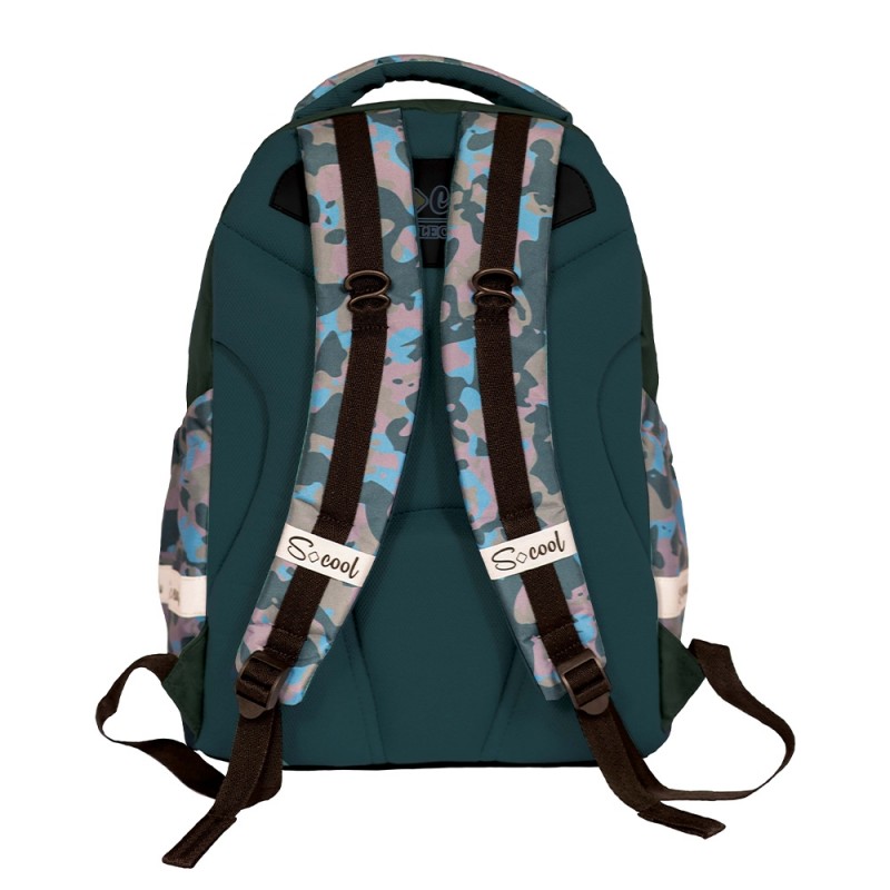 Ghiozdan clasele primare, baieti, imprimeu BRAVE AND STRONG, poliester