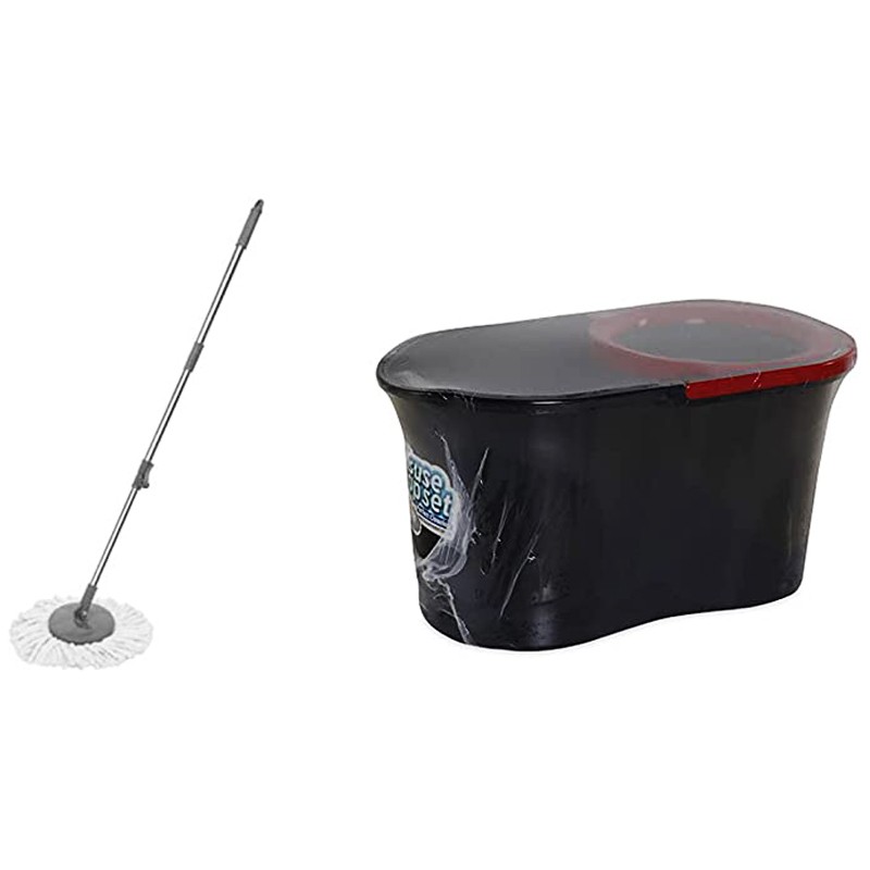 Mop rotativ cu galeata, 360 de grade, maner telescopic reglabil