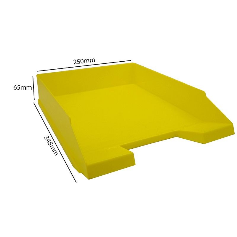 Tavita birou, organizare documente, 34,5x25x6,5 cm, galben