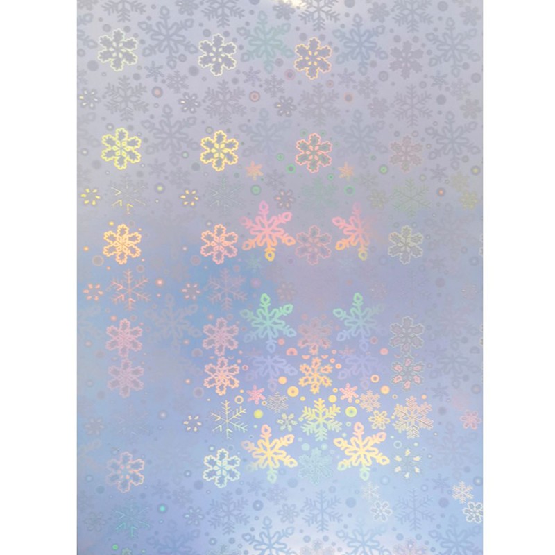 Folie adeziva A4, printabila inkjet Snowflake , set 20 coli, argintiu