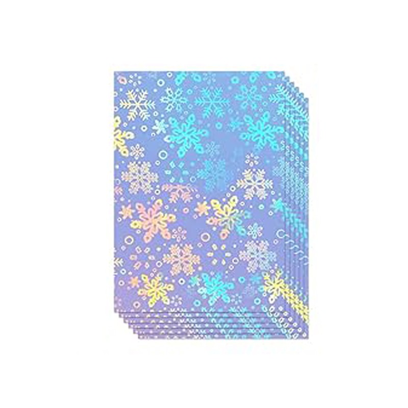 Folie adeziva A4, printabila inkjet Snowflake , set 20 coli, argintiu