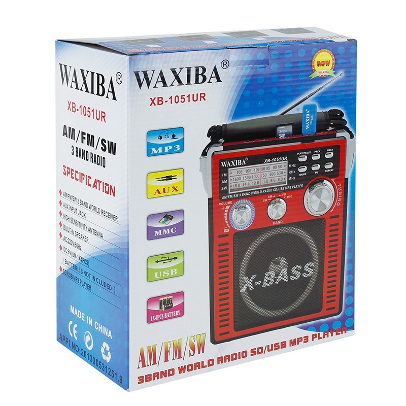 Radio portabil FM/AM/SW, MP3 player, USB SD, retro, RESIGILAT