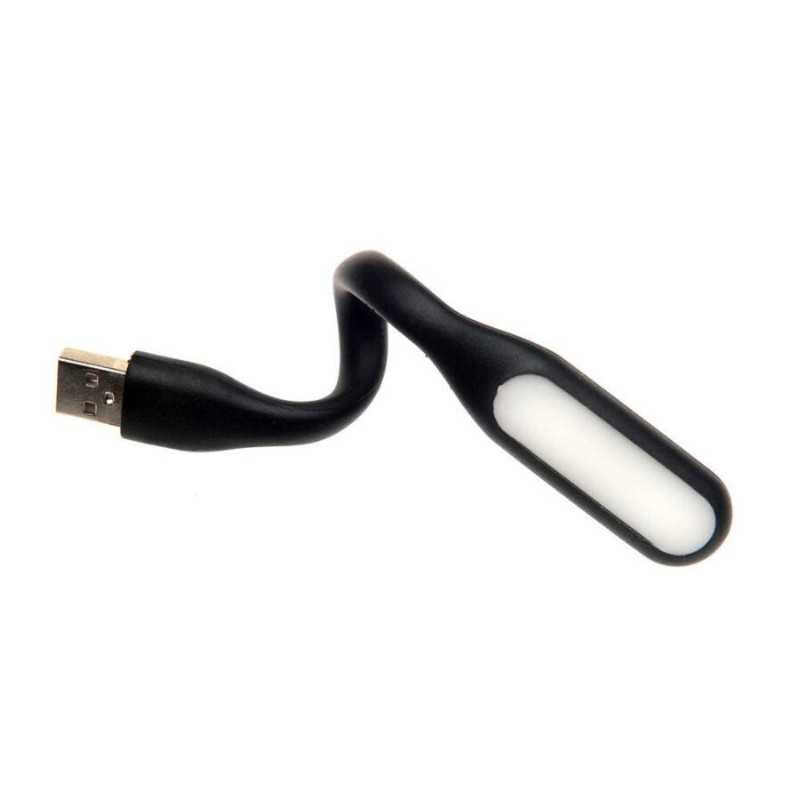 Mini lampa LED USB, brat flexibil, portabila, neagra