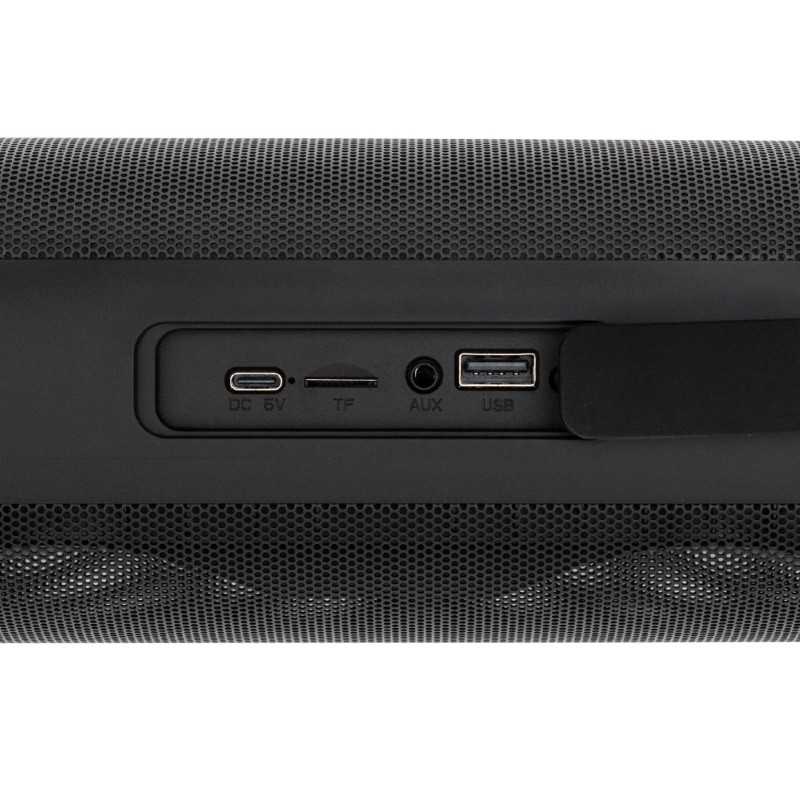 Boxa portabila BT TWS stereo, LED RGB, USB/microSD, AUX, IPX5