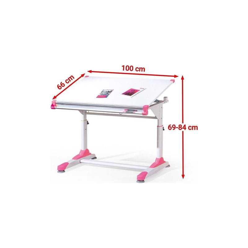 Birou copii, blat reglare inaltime si inclinatie, 100x66x69-84 cm