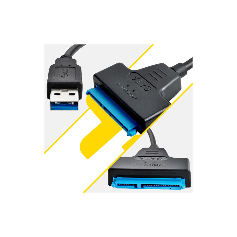Adaptor USB la Sata 22 pini, SSD 3.0, HDD, 6 Gb/s, Plug&Play
